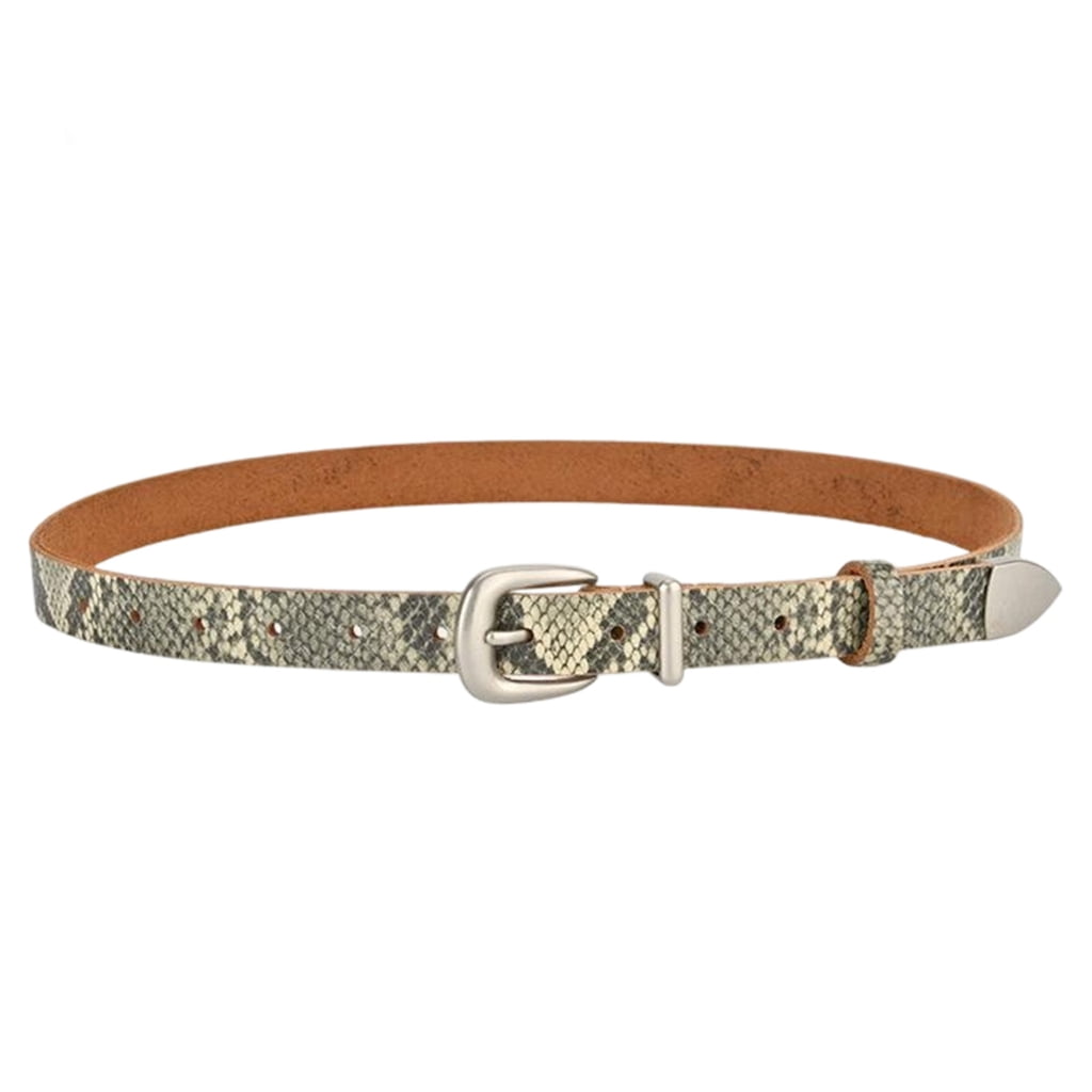 Aellinatey Fashionable Reptile Print Dress Belt 110cm Length Faux ...
