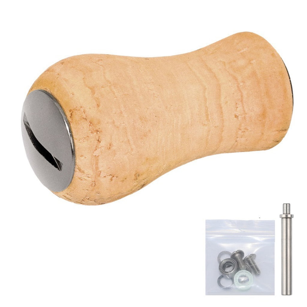Aellinatey Fishing Knob Cork Knobs Reel Replacement Parts Durable Wood ...
