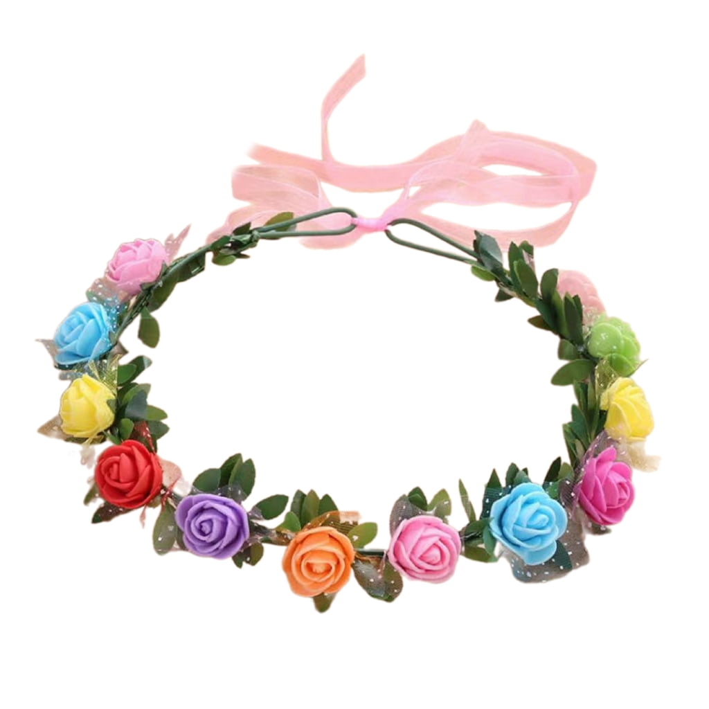 Aellinatey Flower Headbands Women Bride Flower Crown Wedding Floral ...