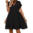 Aellinatey Formal Dresses for Women Spring Short Sleeve Casual V Neck ...
