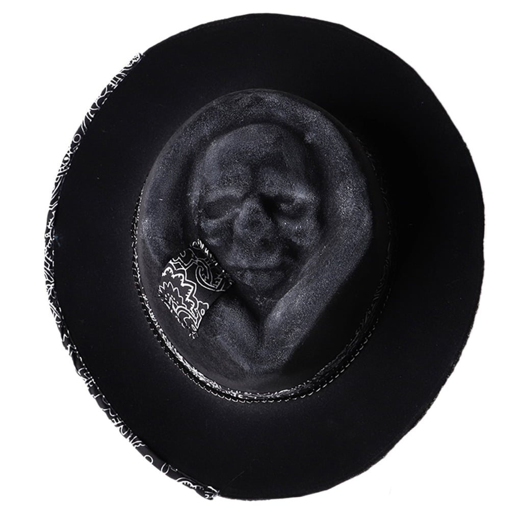 Aellinatey Halloween Skull Cowboy Hat Spooky and Stylish Headwear for ...