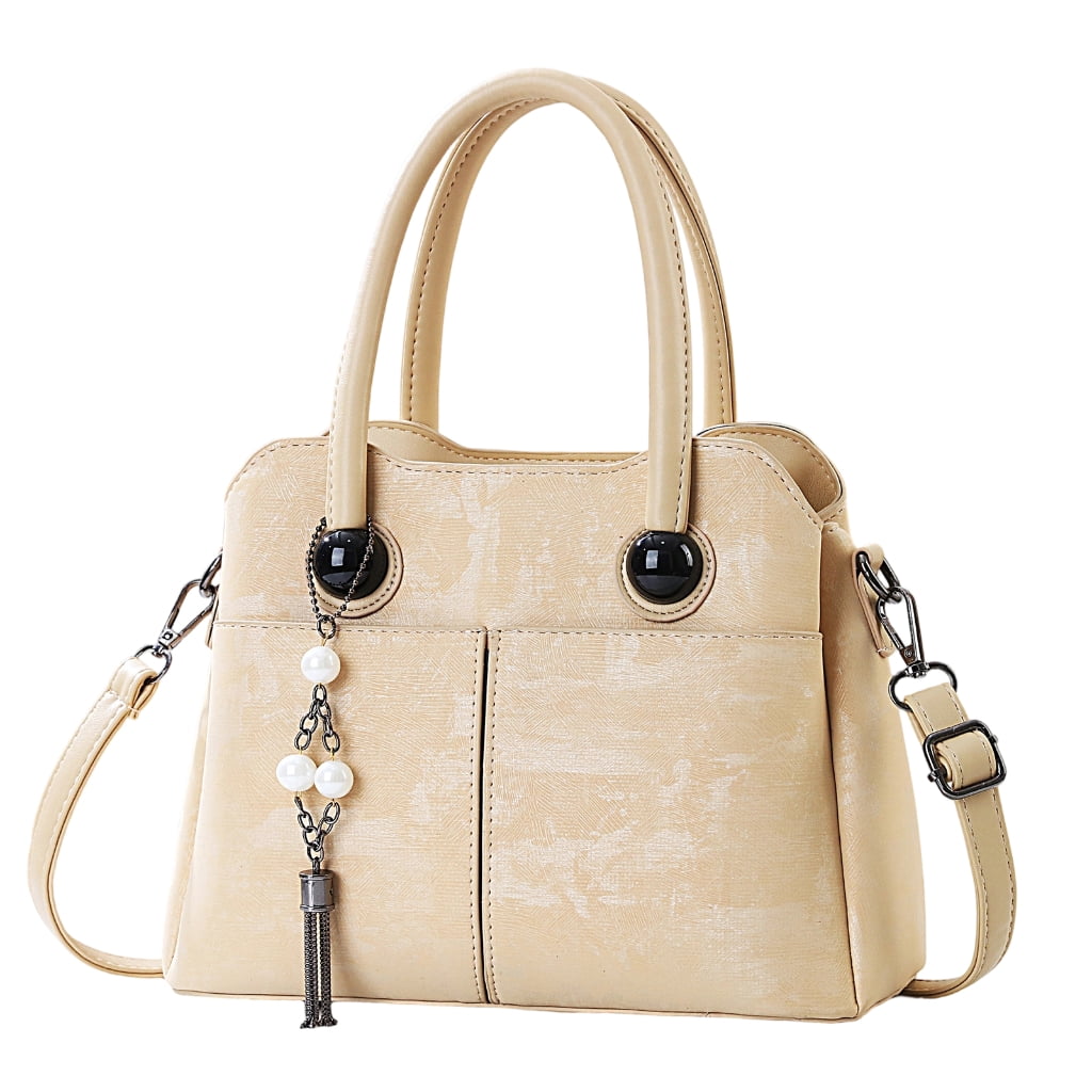 Aellinatey Handbags for Women PU Leather Top Handle Bags with Imitation ...