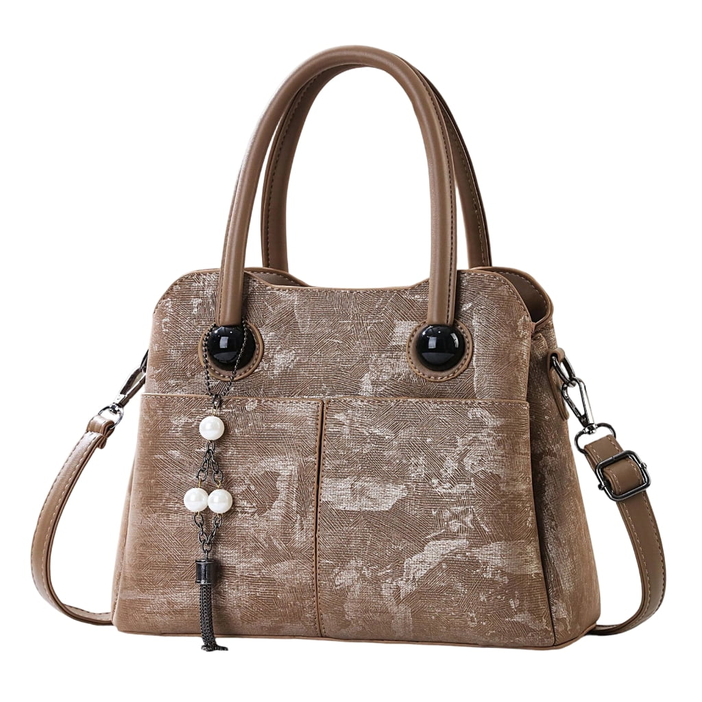 Aellinatey Handbags for Women PU Leather Top Handle Bags with Imitation ...