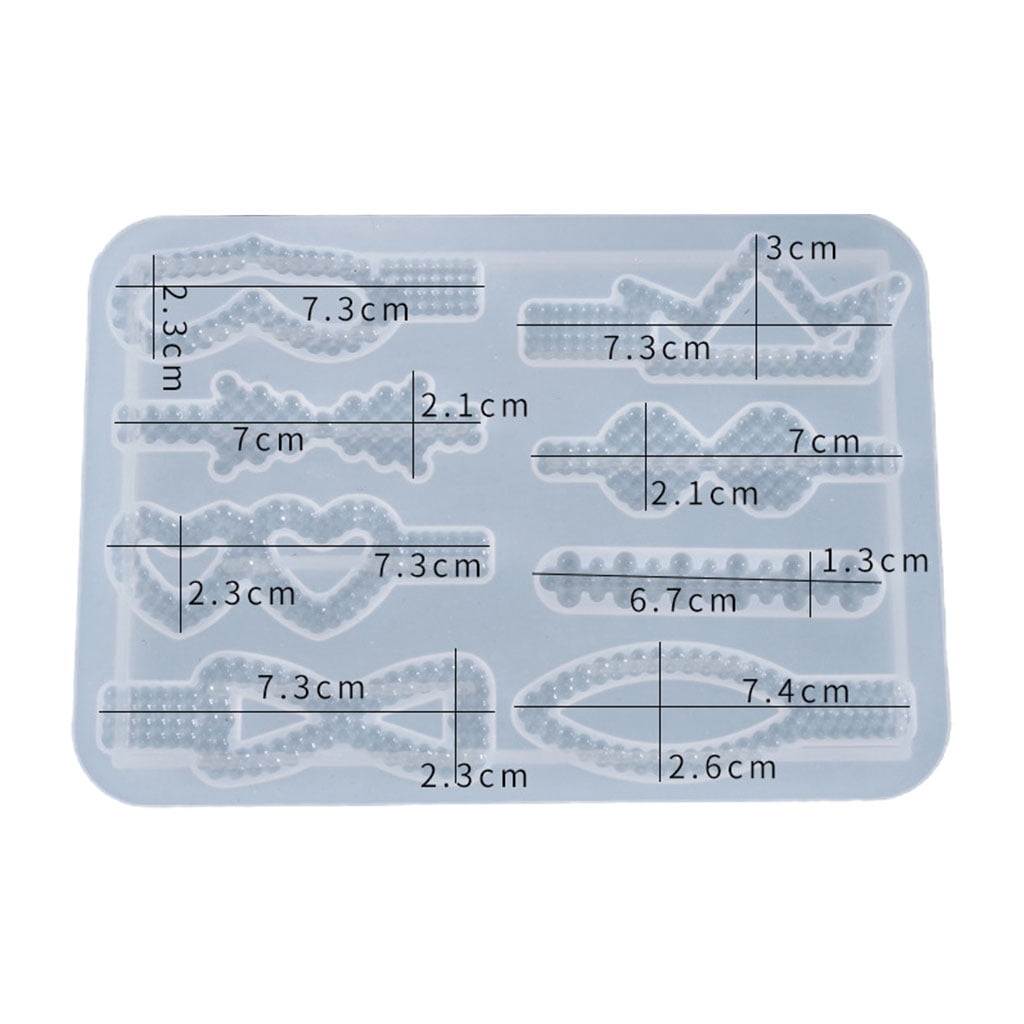 Aellinatey Handmade Crystal Epoxy Resin Mold Hair Clips Barrettes ...