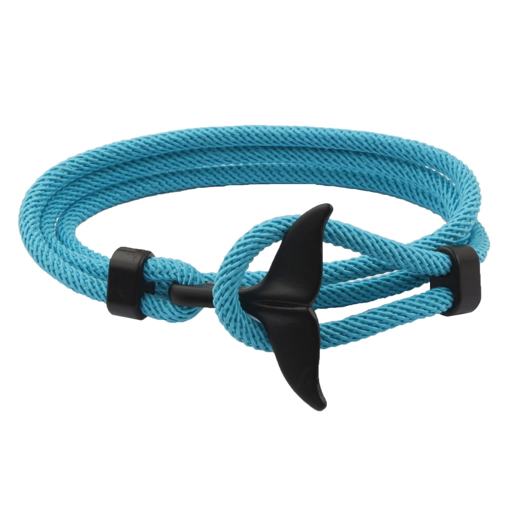 Aellinatey Handmade Whale Tail Viking Rope Bracelet Adjustable Beach ...