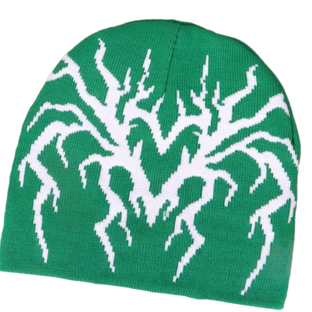 Aellinatey Jacquard Knit Brown recluse Heart Cap Retro Unisex Design ...