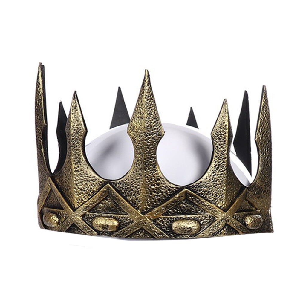 Aellinatey King Crown Soft PU Foam Crown-Vintage Halloween Crown ...