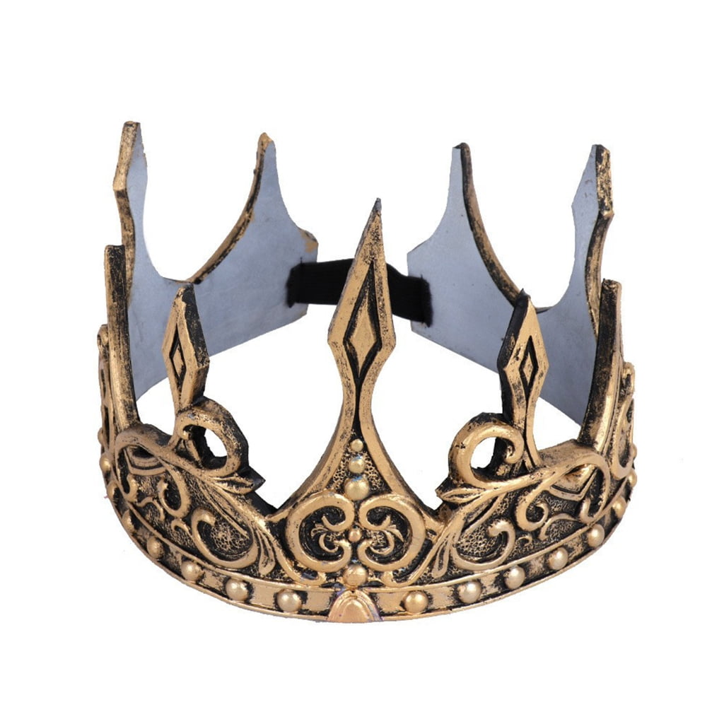Aellinatey King Crown Soft PU Foam Crown-Vintage Halloween Crown ...