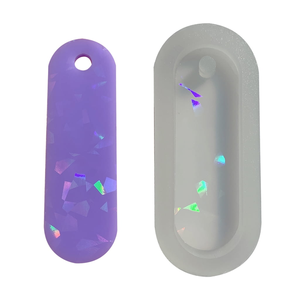 Aellinatey Light Shadow Mold Holographic Resin Mold DIY Keychain ...