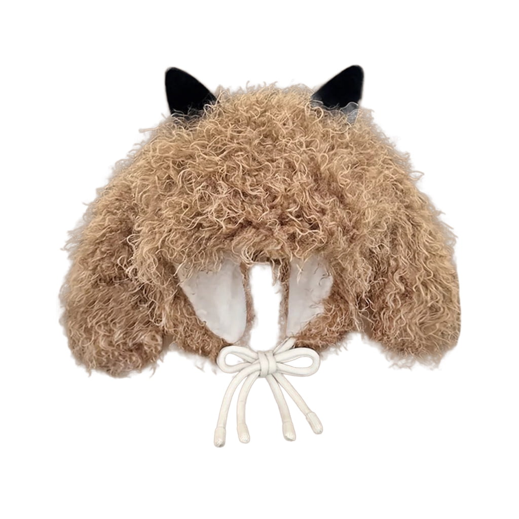 Aellinatey Long Animal Ear Hat Winter Warm Plush Furry Trapper Hat for ...