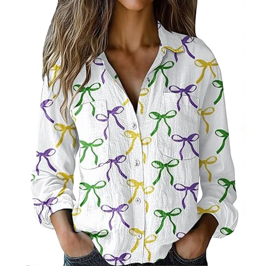 Aellinatey Long Sleeve Shirts for Women Shirts for Women Funny Holiday ...