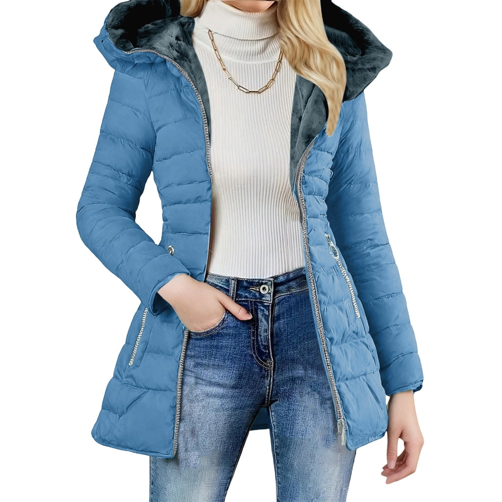 Aellinatey Long Winter Coats for Women Waterproof Fleece Lined Warm ...