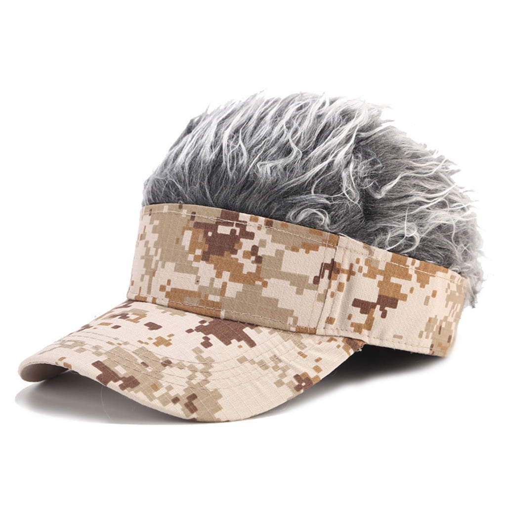 Aellinatey Low Profile Cotton Baseball Cap with Fake Hair Wig ...