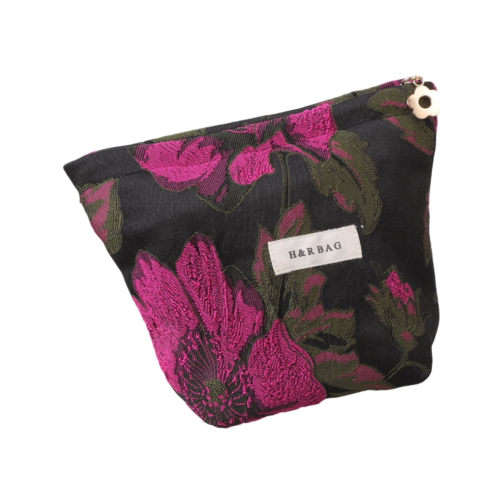 Aellinatey Makeup Pouches Flowers And Easy Zipper Cosmetic Bag Storage ...