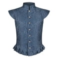Aellinatey Medieval Renaissance Pirate Vest Gothic Steampunk Waistcoat ...