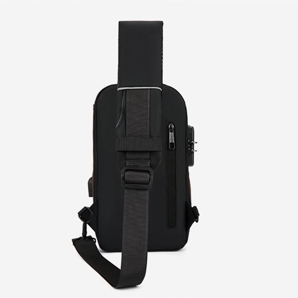 Aellinatey Men Chest Sling Bags with Password Lock Travel Pack Fashion ...