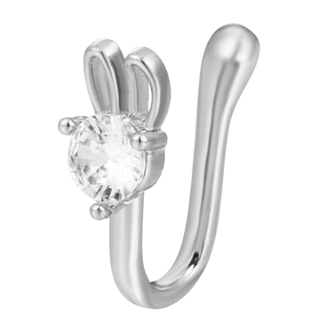 Aellinatey Non-perforated U-shaped Nose Clip Fake Nose Piercing Jewelry ...