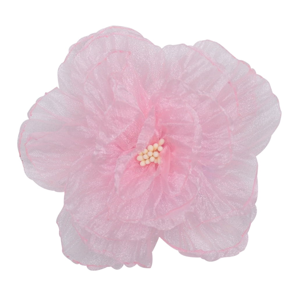 Aellinatey Organza-Flower Burning Edge Fabric Floral Flower Handmade ...