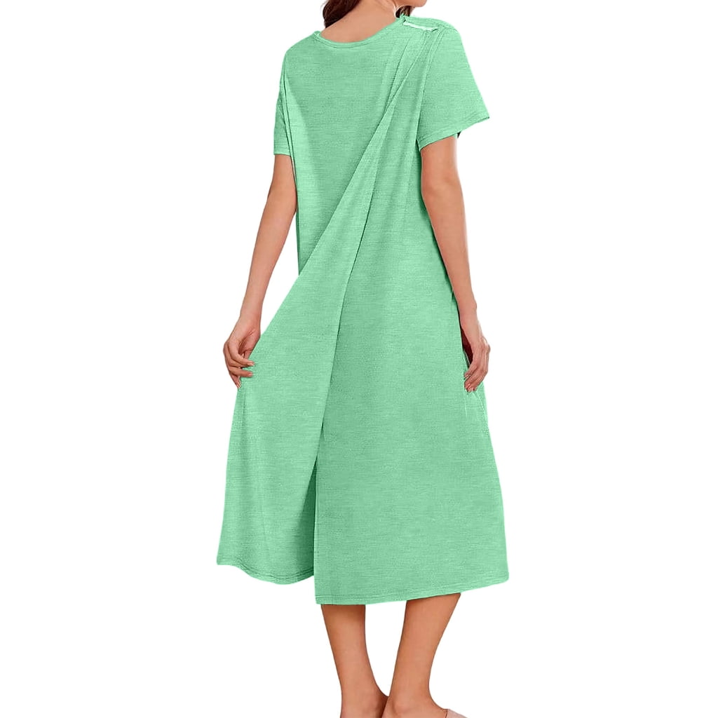 Aellinatey Patient Gown With Adaptive Design Overlap Open Back Tear ...