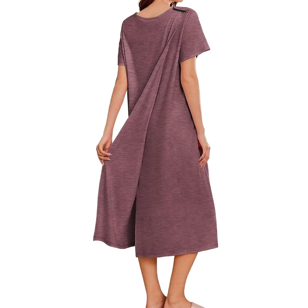 Aellinatey Patient Gown With Adaptive Design Overlap Open Back Tear ...