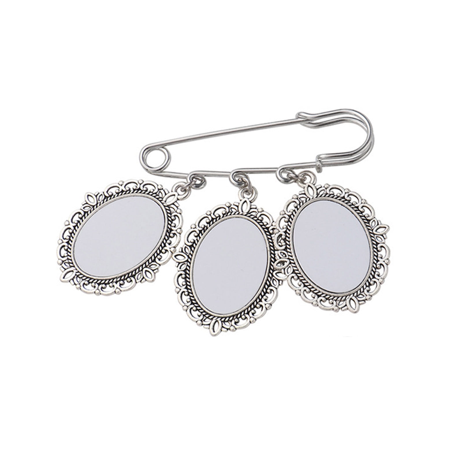 Aellinatey Photo Frame Brooch Aluminum Sheet Hold Family Photo Lace ...