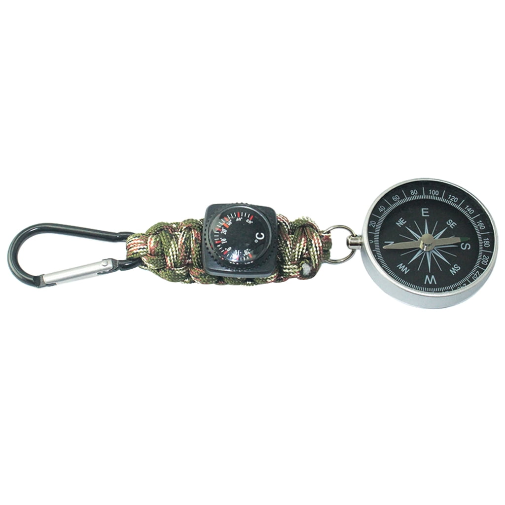 Aellinatey Pocket Snap Hook Compasses Carabiner Thermometer Camping ...