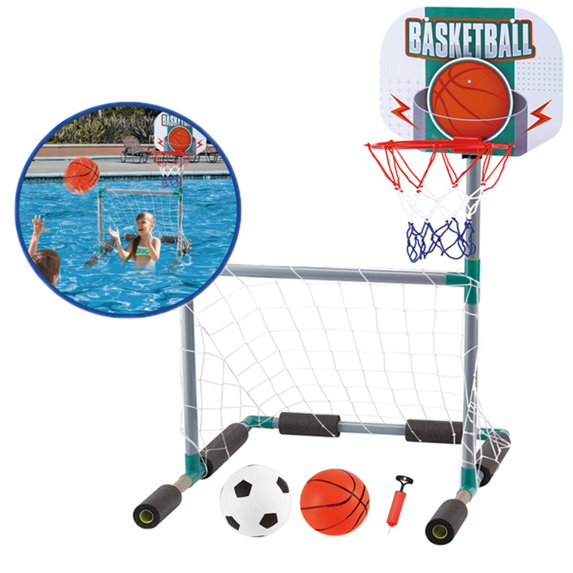 Aellinatey Pool Basketball Football Goal Net Set Water Basketball Pool ...