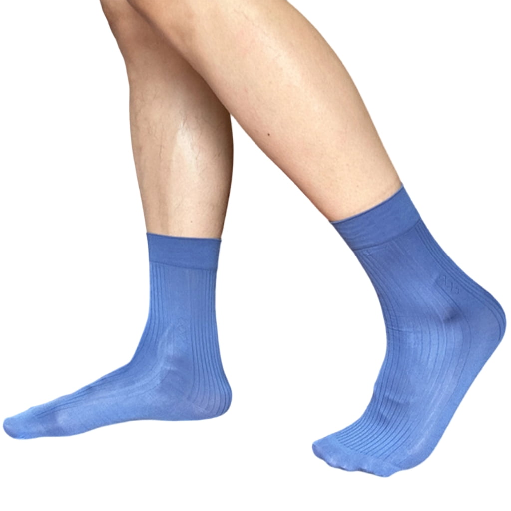 Aellinatey Professional Stripe Middle Calf Socks Elastic Top Semi ...