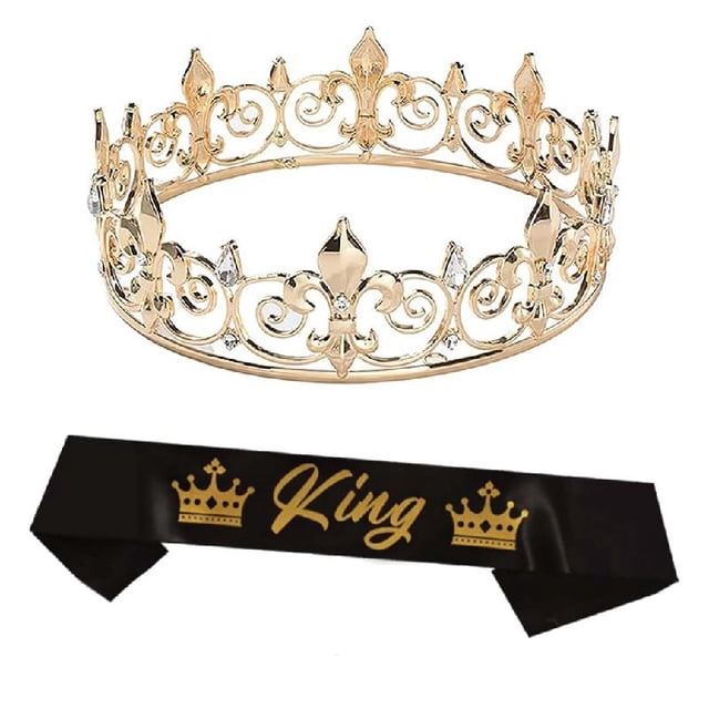 Aellinatey Prom King Queen Crowns and Sash Set Birthday Party ...
