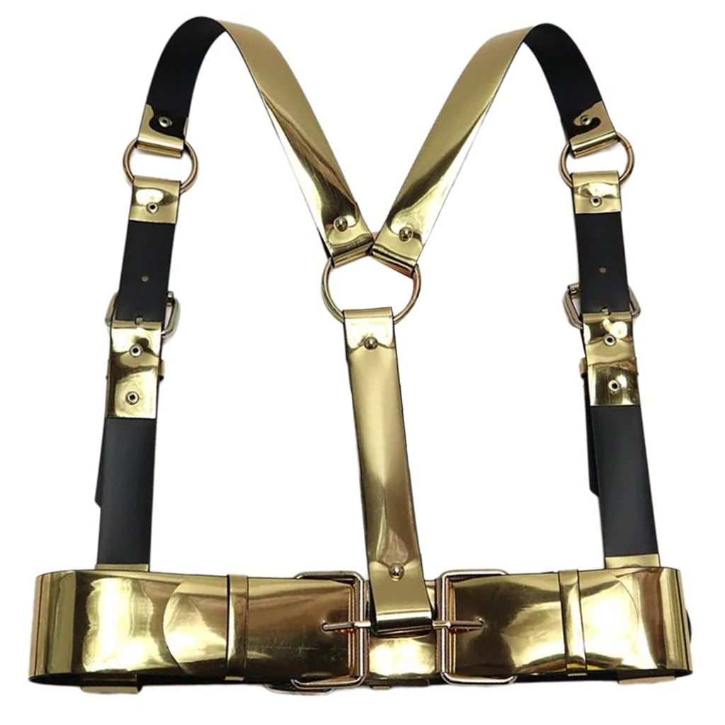 Aellinatey Punk Body Harness PU Sexy Metallic Chain Body Chain for ...