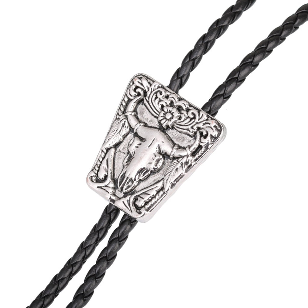 Aellinatey Punk Western Cowboy Bolo Tie Longhorn Necktie Necklace ...