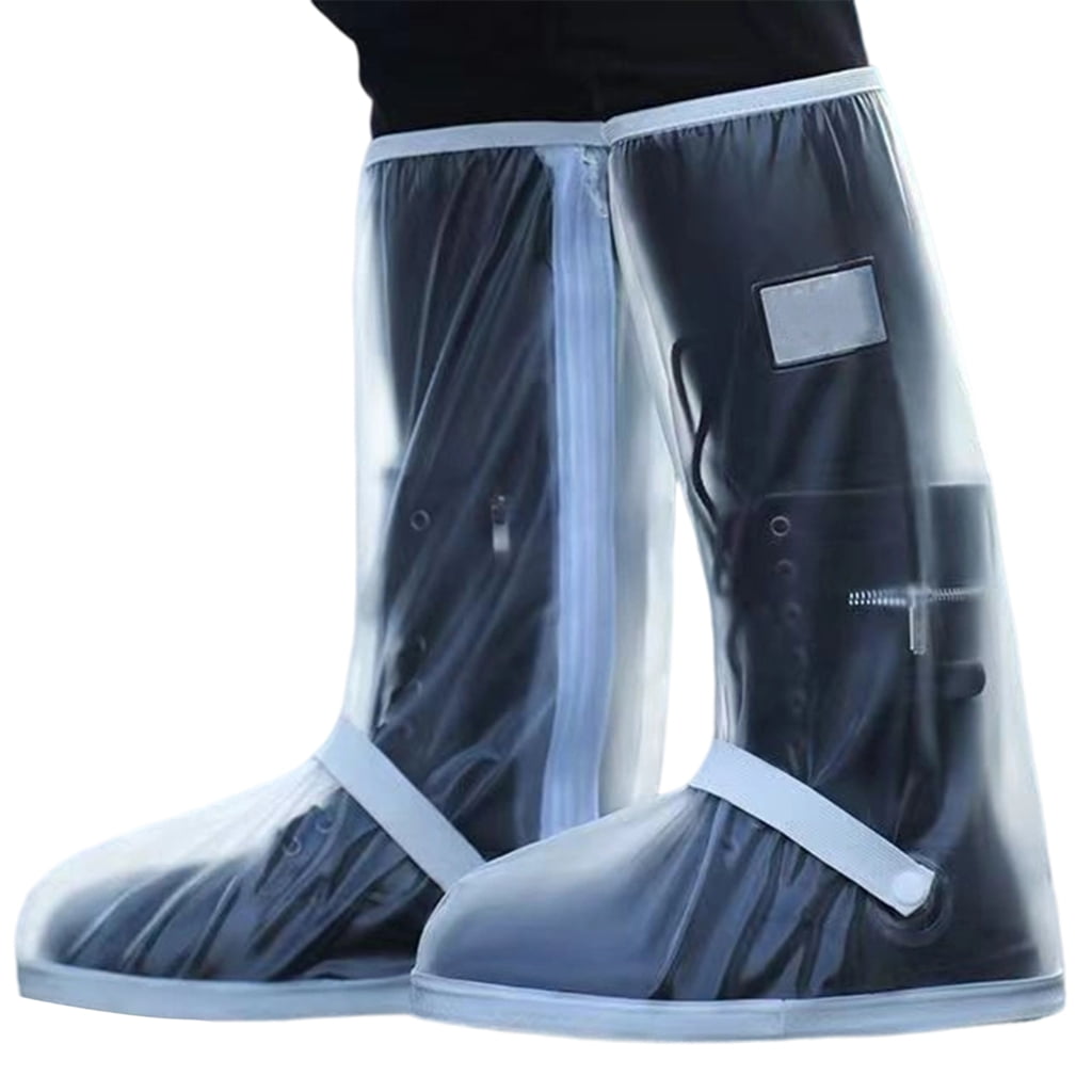 Aellinatey Rainproof Overshoes Elastic PVC Boot Covers Zippered For ...