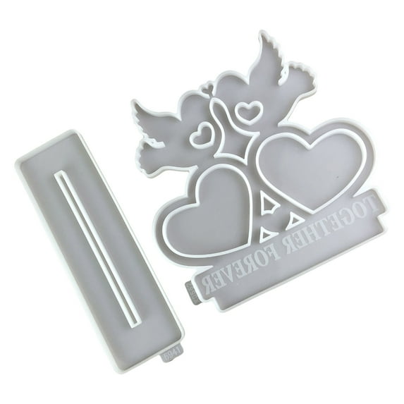 Aellinatey Resin Picture Frame Moulds Heart Bird Photo Frame Crafting ...