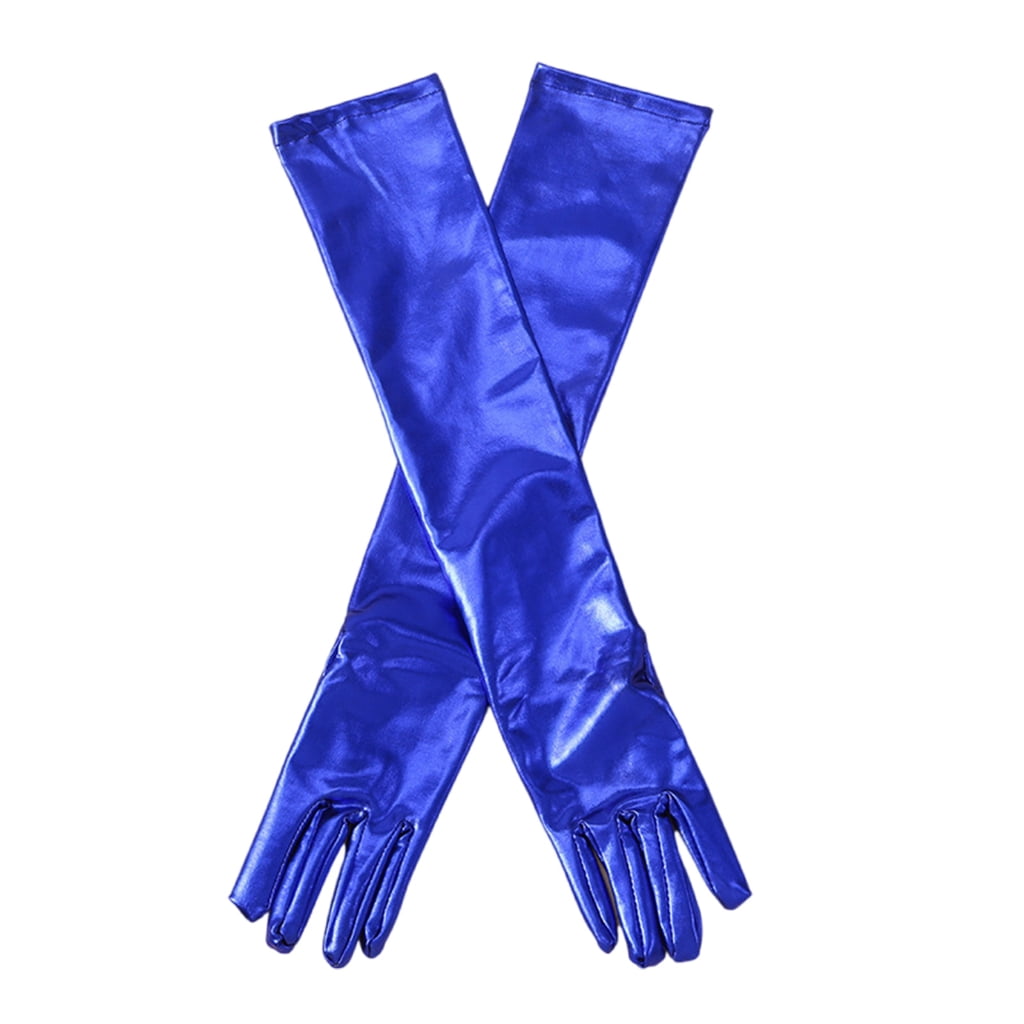 Aellinatey Sexy Metallic Hand Gloves for Women and Girls in Theme Party ...