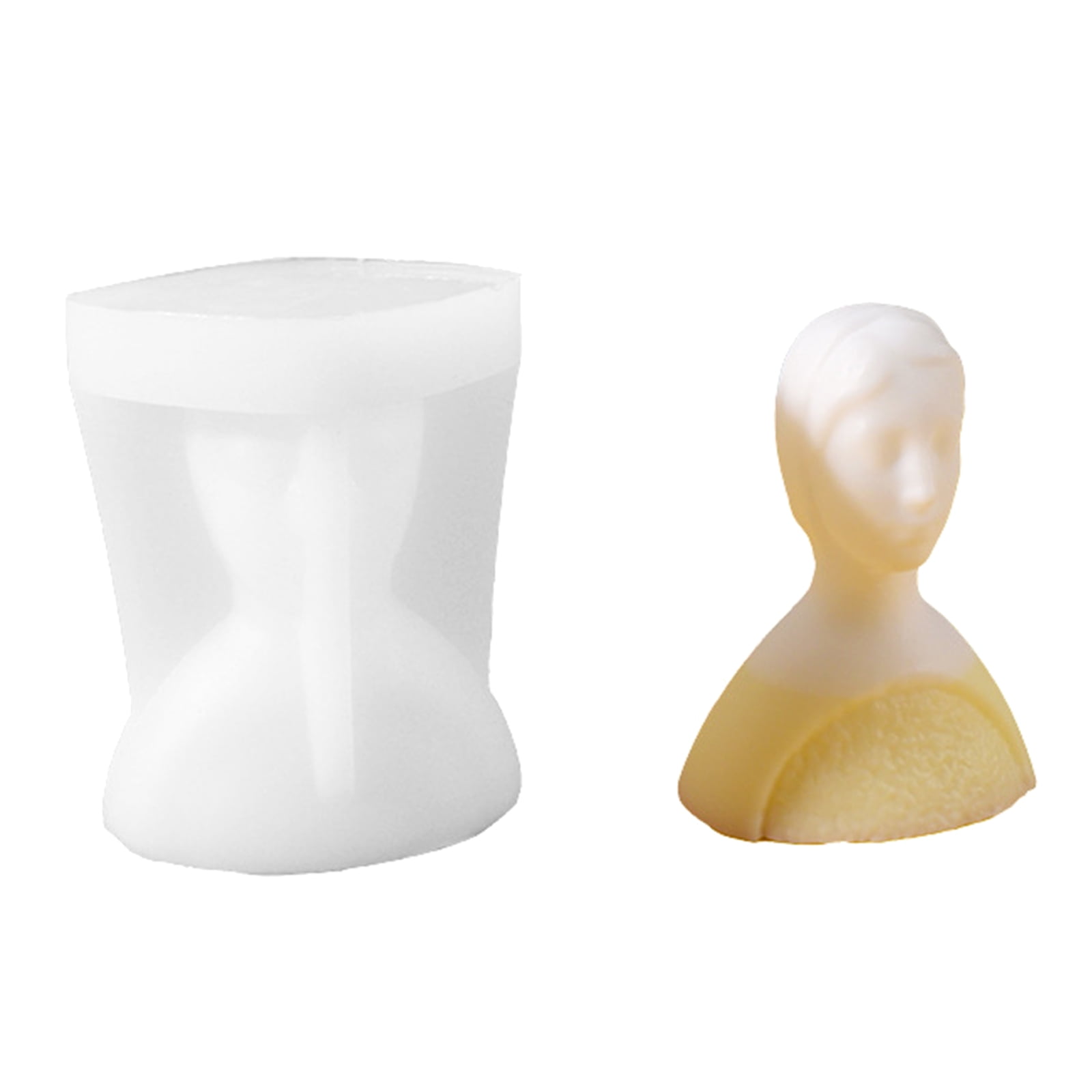 Aellinatey Silicone Candle Making Mold 3D Human Face Resin Epoxy Molds ...