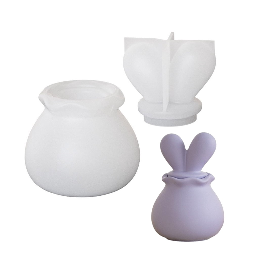 Aellinatey Silicone Storage Box Mould Rabbits Ear Shaped Jewelry Box ...