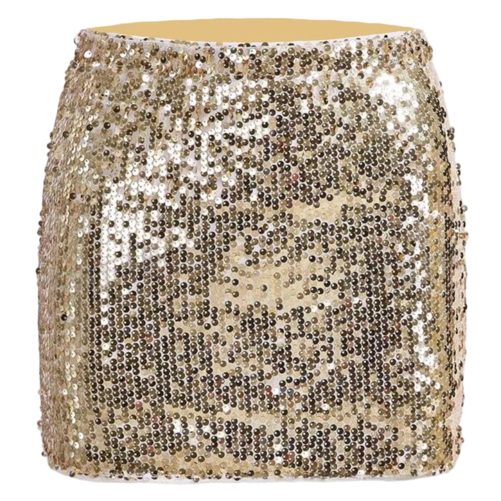 Aellinatey Slimming Bodycon Mini Skirt Sequins Figure Flattering Fit ...