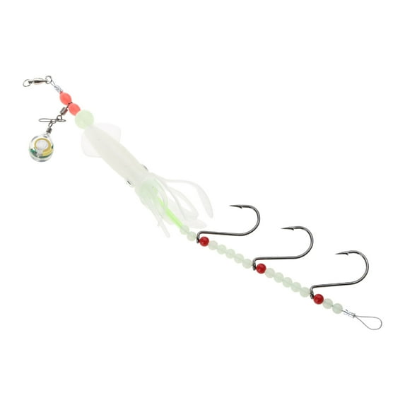 Aellinatey Soft Squid Fishing Trolling Lure 22g Luminous UV Squid Jigs ...
