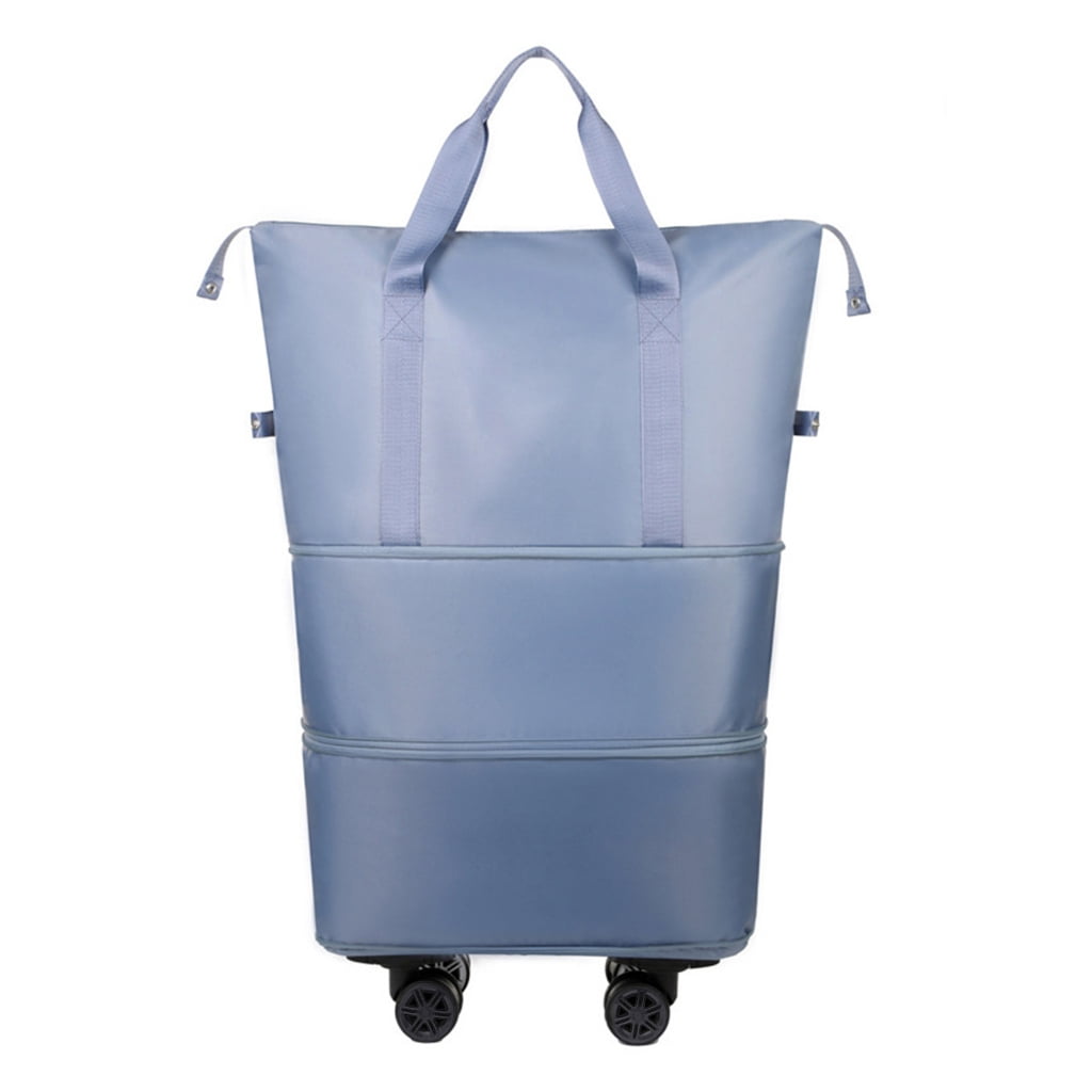 Aellinatey Solid Color Travel Bag with Wheels Large Capacity Pulley ...