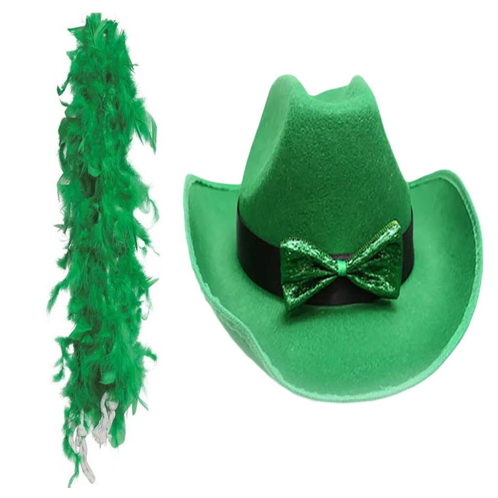 Aellinatey StPatrick Day Cowboy Cap Festival Decoration Fedora Hat ...