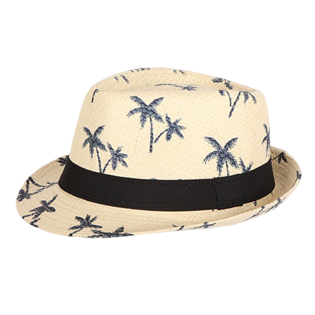 Aellinatey Straw Fedora Hat Straw Beach Hat Straw Panama Hat Straw Hat ...
