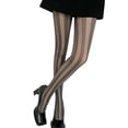Aellinatey Stretchable Wide Striped Tights High Elasticity Nylon Fabric ...