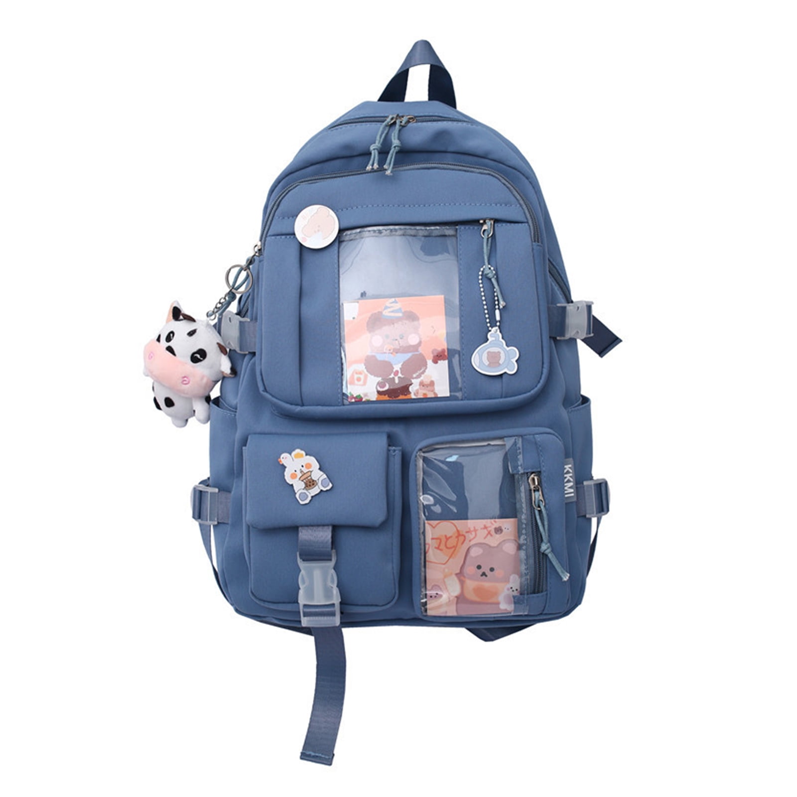 Aellinatey Student Cute Backpack Harajuku Japanese Multi-Pocket School ...