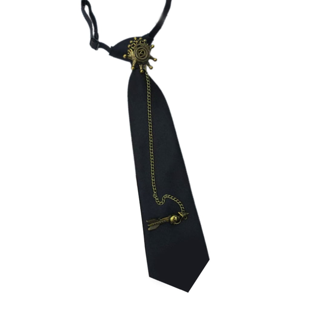 Aellinatey Student Uniform Chain Decors Neck Tie Anime Necktie Theme ...
