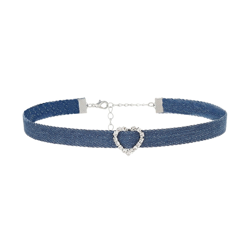 Aellinatey Stylish Fabric Choker Necklace Denims Clavicle Chain ...