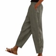 Aellinatey Stylish High Waist Pants For Women Side Button Pocket Design ...