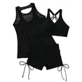 Aellinatey Stylish Mesh Tankini Set 3 Piece Swimwear With Cover Up For ...