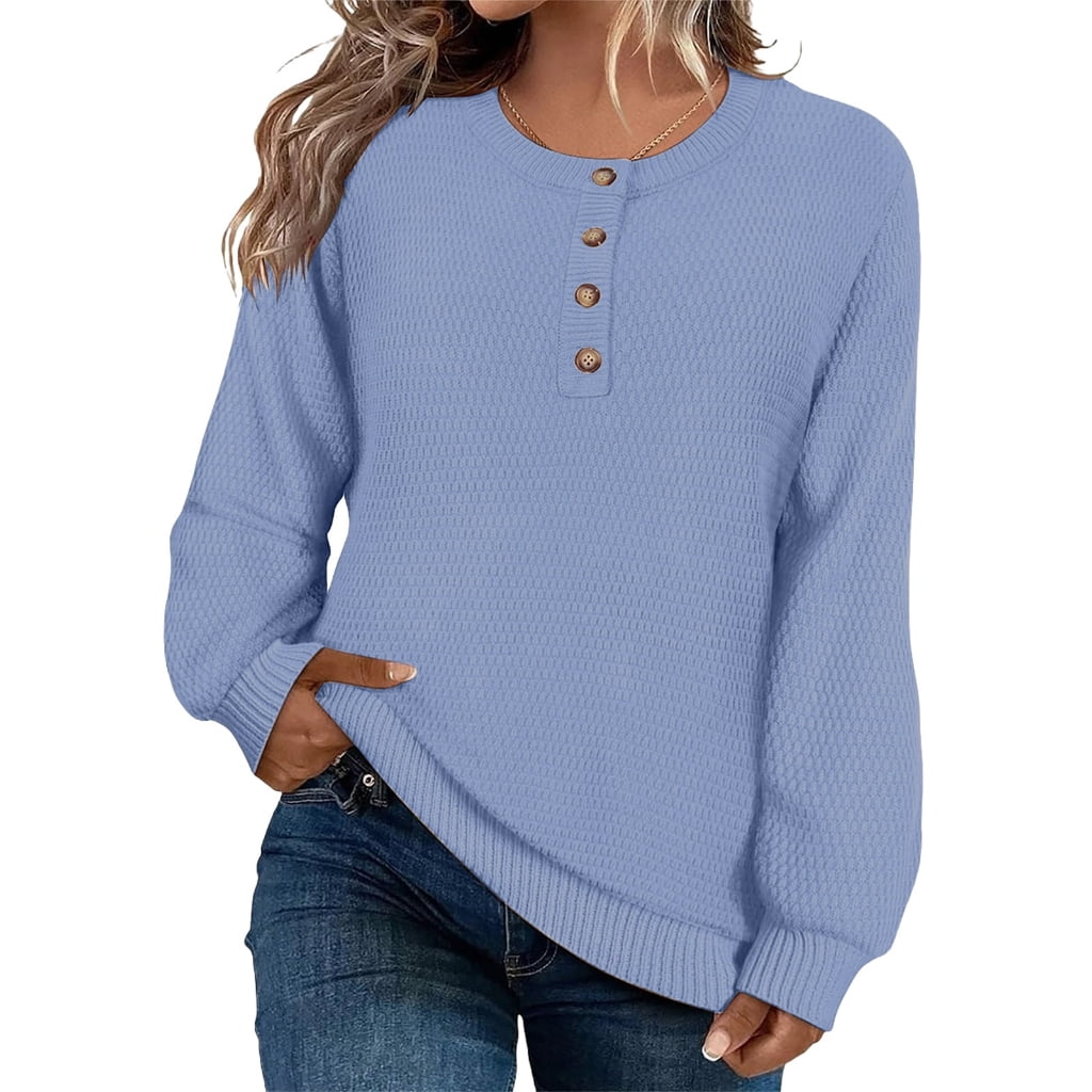 Aellinatey Sweaters for Women Long Sleeve Knitted Pullover Sweaters ...