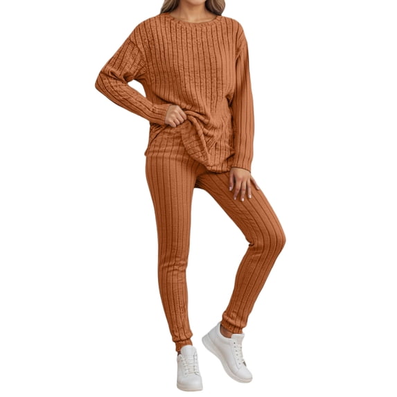 Aellinatey Two Piece Sets For Women Fall Clothing Set Warm Soft Long ...