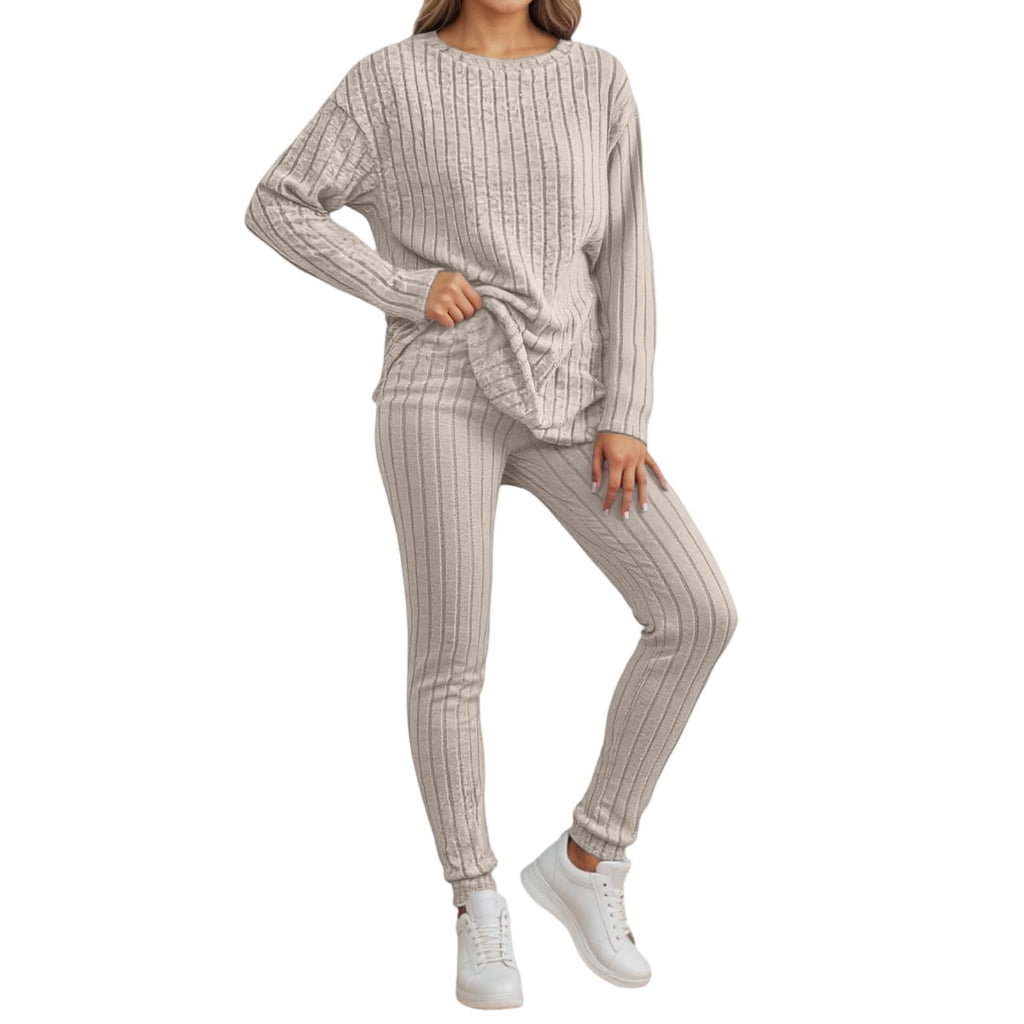 Aellinatey Two Piece Sets For Women Fall Clothing Set Warm Soft Long ...